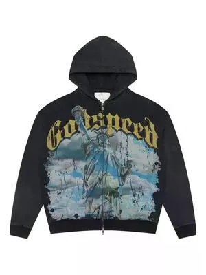 GODSPEED Liberty Graphic Zip Hoodie - Blue