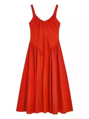 Faithfull The Brand Olas Ruched Midi Dress