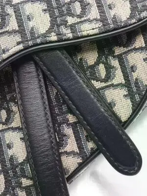 Dior Oblique Jacquard Saddle Bag - Neutrals