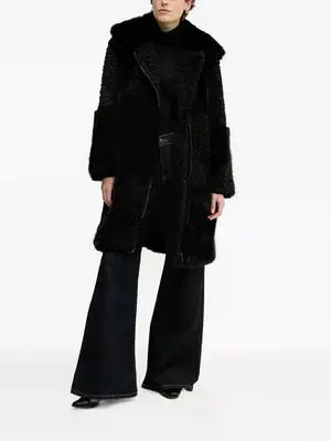 Dkny Faux-fur Trim Coat