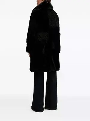 Dkny Faux-fur Trim Coat