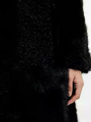 Dkny Faux-fur Trim Coat