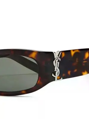 Saint Laurent Monogram Rectangle Frame Sunglasses