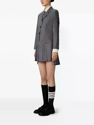 Thom Browne Twill Pleated Mini Dress - Grey
