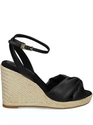 Tommy Hilfiger Knot Detail Wedge Sandals - Black