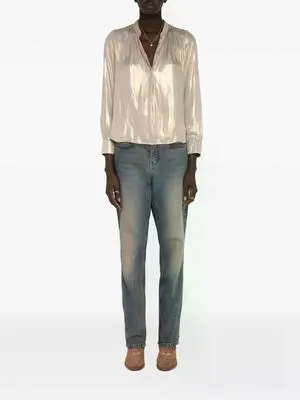 Zadig&Voltaire Metallic V-neck Blouse
