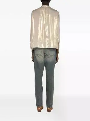 Zadig&Voltaire Metallic V-neck Blouse