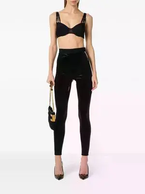Elisabetta Franchi Jersey And Tulle Bra With Elastic Straps