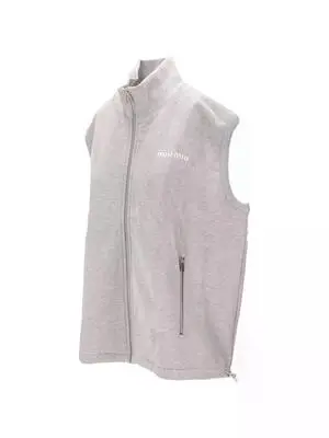 Miu Miu Zip-up Sleeveless Sweatshirt