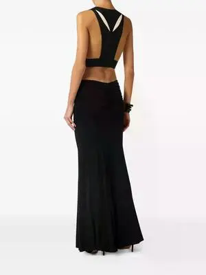 Elisabetta Franchi Draped Jersey Maxi Skirt