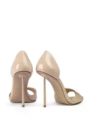 LE SILLA Shirley Patent Leather Stiletto Sandals - Neutrals