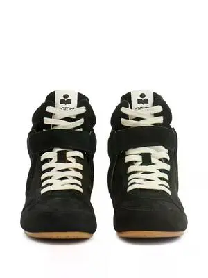 Isabel Marant Étoile Senny High-top Suede Leather Sneakers - Black