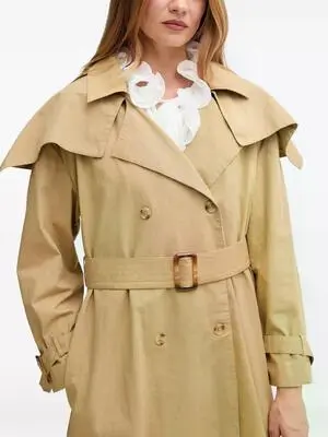 HOSS INTROPIA Floral Embroidered Belted Coat