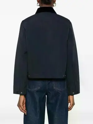 Carhartt Work In Progress Newkirk Summer Zip Jacket With Velvet Collar - Blue