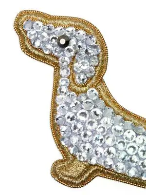Thom Browne Hector Crystal Embellished Dog Brooch