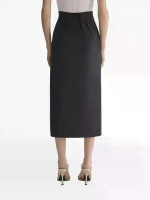 MUGLER Belted Pencil Skirt With Side Slit