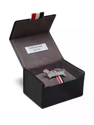 Thom Browne Crystal Embellished Dog Tie Clip