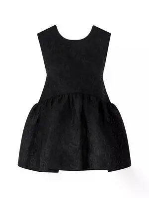 Cecilie Bahnsen Sleeveless Jacquard Top With Back Bow - Black