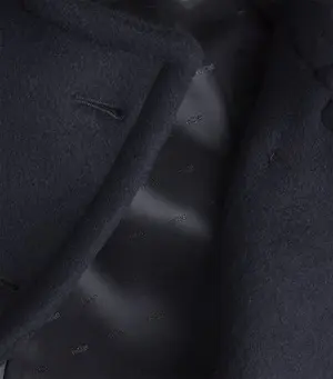 Maje Wool-blend Double-breasted Pea Coat - Blue