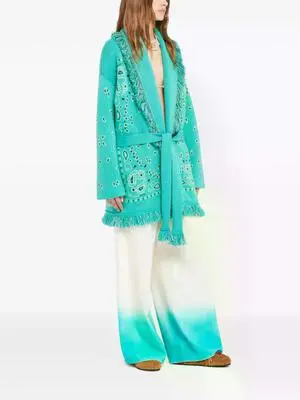 Alanui Jacquard Fringe Cardigan-coat