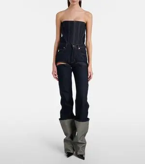 JEAN PAUL GAULTIER Cutout Straight Leg Jeans