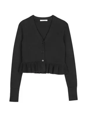 Cecilie Bahnsen Prisca Ruffled Cardigan - Black