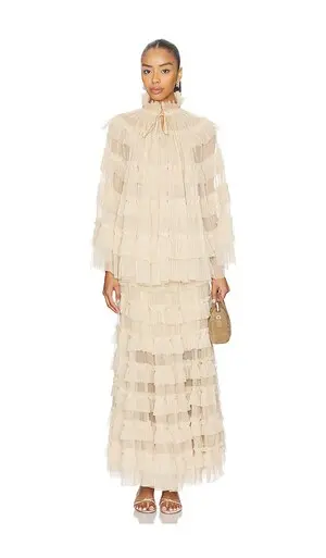 ALLSAINTS Aude Ruffle Cape