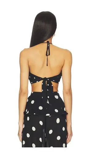 ADRIANA DEGREAS Polka Dot Bandeau Top
