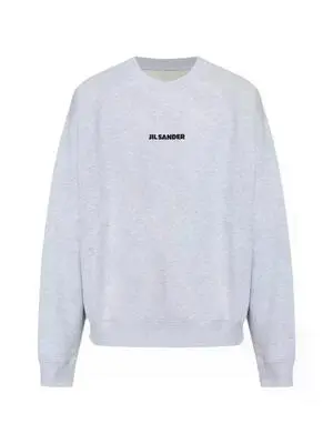 JIL SANDER Logo Crew-Neck Sweatshirt Grey