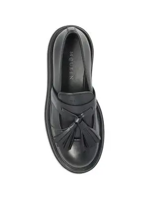 Alexander McQueen Leather Platform Tassel Loafers