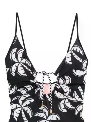 Farm Rio Palm Print Swimsuit