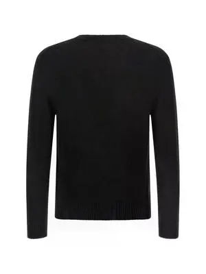 JIL SANDER Embroidered Crew Neck Sweater - Black