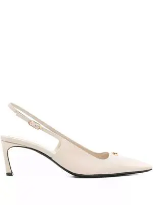 SERGIO ROSSI Slingback Pumps With Gold-tone Hardware