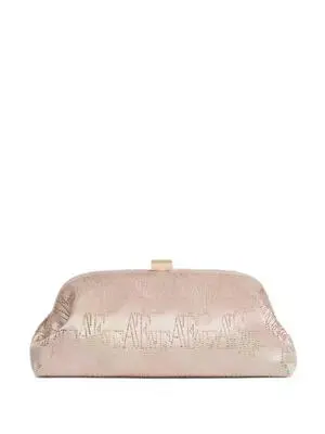 Alberta Ferretti Chain-strap Logo Clutch Bag - Pink