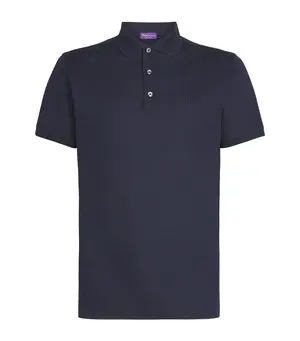 Ralph Lauren Purple Label Cotton Piqué Slim-fit Polo Shirt - Navy