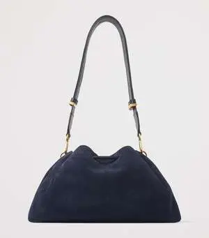 JIMMY CHOO Medium Cinch Suede Shoulder Bag - Blue
