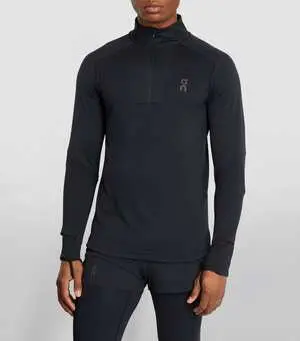 On Climate Half Zip Long Sleeve T-shirt - Black