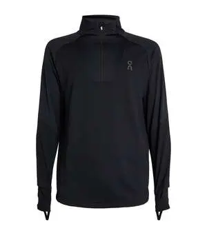On Climate Half Zip Long Sleeve T-shirt - Black