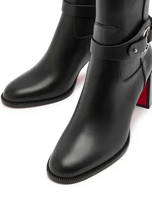 CHRISTIAN LOUBOUTIN Dianouchette 70 Buckled Leather Ankle Boots