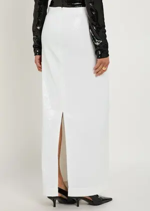 TOTEME Sequined Midi Skirt - White