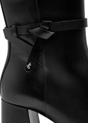 JIMMY CHOO Lawton Leather Ankle Boots - Black