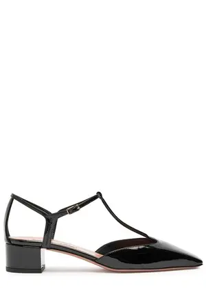 AQUAZZURA Sorbonne 35 Patent Leather Pumps - Black