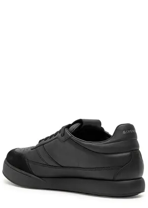 Givenchy Panelled Leather Court Sneakers - Black