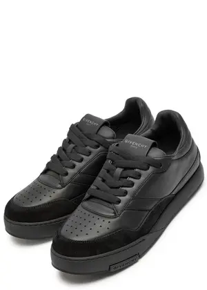 Givenchy Panelled Leather Court Sneakers - Black
