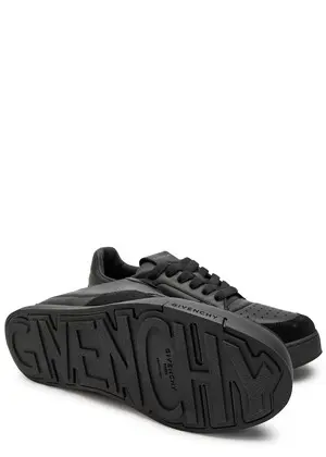 Givenchy Panelled Leather Court Sneakers - Black