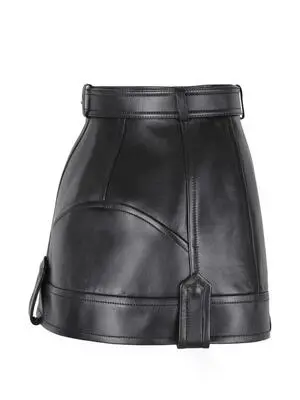 Givenchy Zip-fastening Belted Leather Mini Skirt