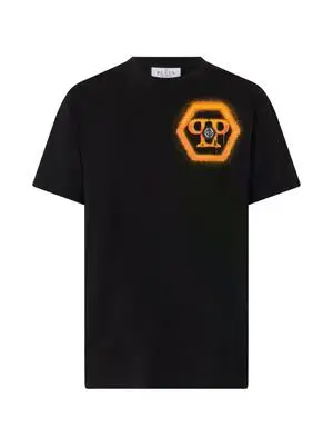 Philipp Plein Printed Round-neck T-shirt - Black