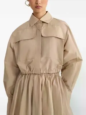 PATOU Cropped Shirt With Chest Flap Pockets And Elasticated Hem