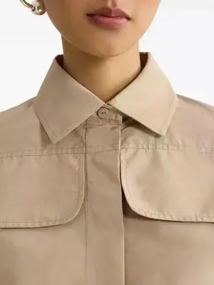 PATOU Cropped Shirt With Chest Flap Pockets And Elasticated Hem