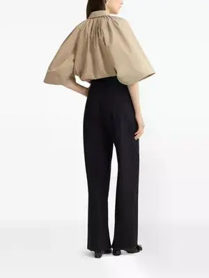 PATOU Gathered Cropped Blouse